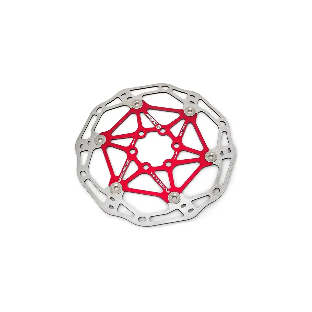 Clarks Rotor Floating CFR 180mm 6 Tornillos Rojo